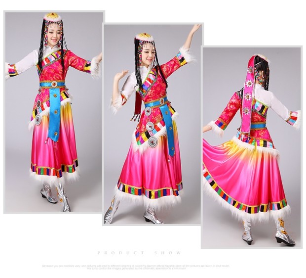 Tibetan dance performance costumes 2024 new ethnic minority style Tibetan square dance clothes ...