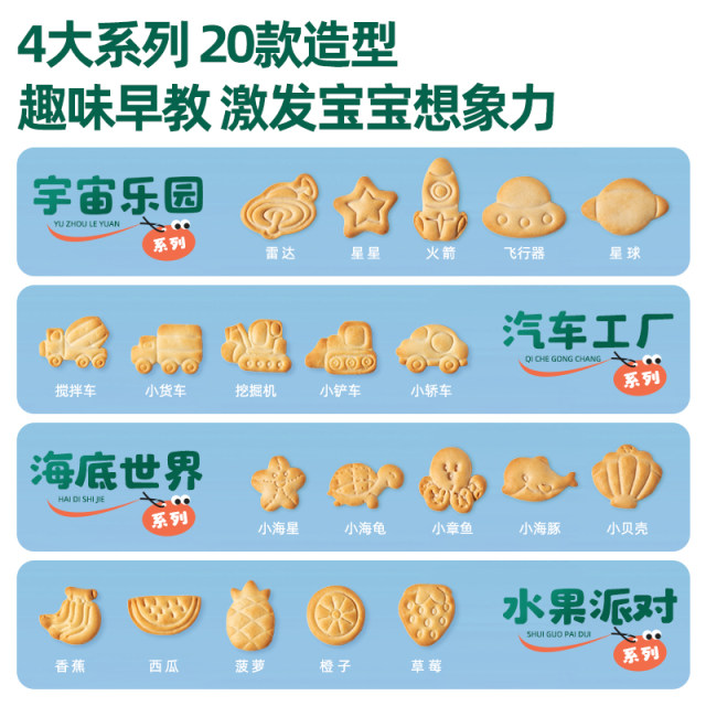 Ying's Baby Biscuits in 20 shapes for children's snacks No added salt ...