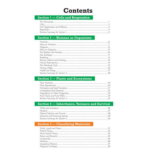 Original British CGP teaching aids KS3 Science Study Guide - Foundation ...