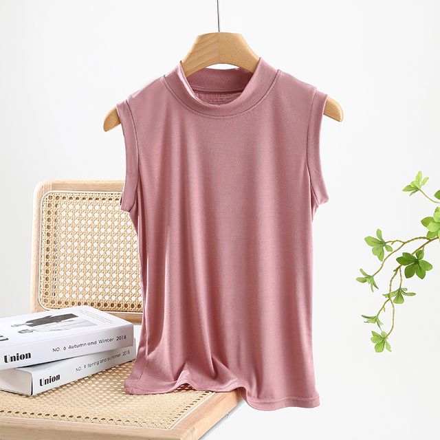 Modal Sleeveless Linge Symphony Female Xia Bo in the Inner Pure Color ...