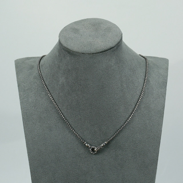 Niubun Seiko Lone ones box chain old necklace sterling silver MF Hook ...