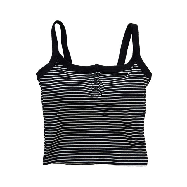 Striped small suspender vest bra all-in-one underwear for women in ...
