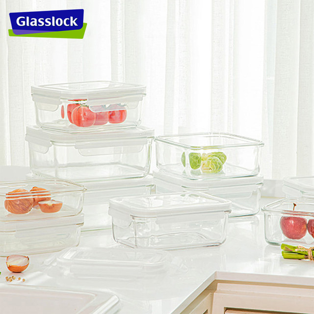 Glasslock imported heat-resistant tempered glass crisper separated ...