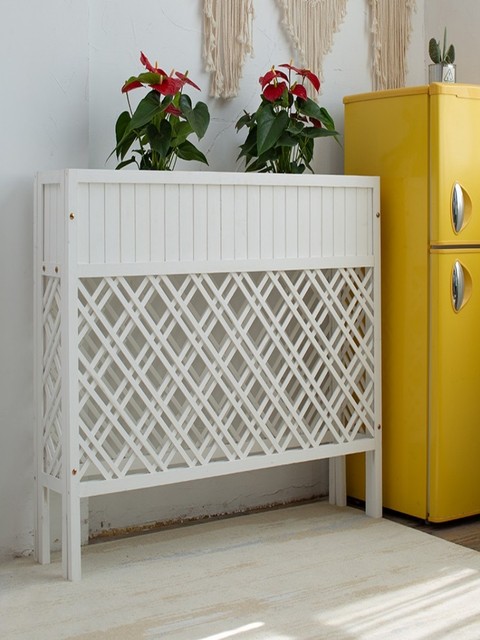 Outdoor partition flower stand pastoral flower box antiseptic wood ...