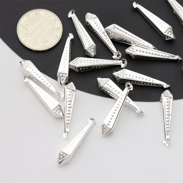 50 price 31mm long three -dimensional flower bell pendant DIY ancient ...