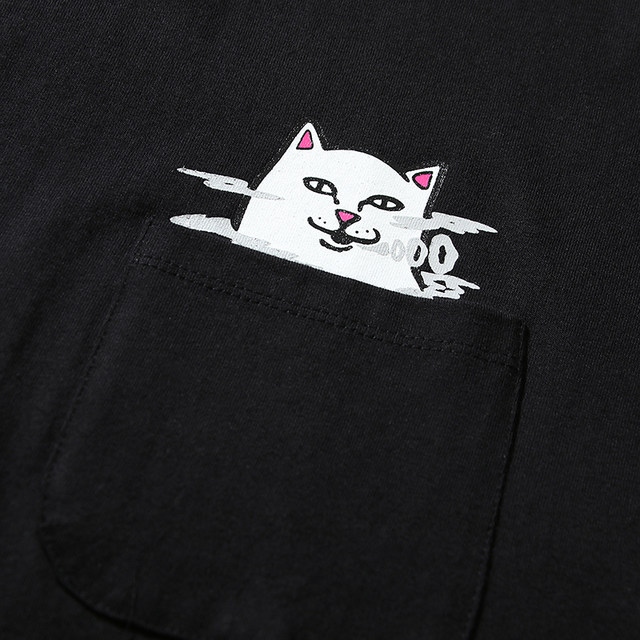 American trendy brand RIPNDIP small cat middle finger cat pure cotton ...
