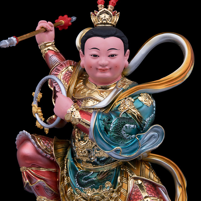 The third prince Nezha statue in ordinary life is made of resin for ...