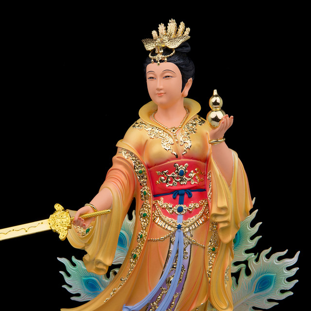 Fanju Jiutian Xuanxuan Statue Stand on Han Baiyu Nine Tian Niangniang ...