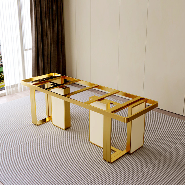 Nordic light luxury stainless steel CC table foot table leg stand ...