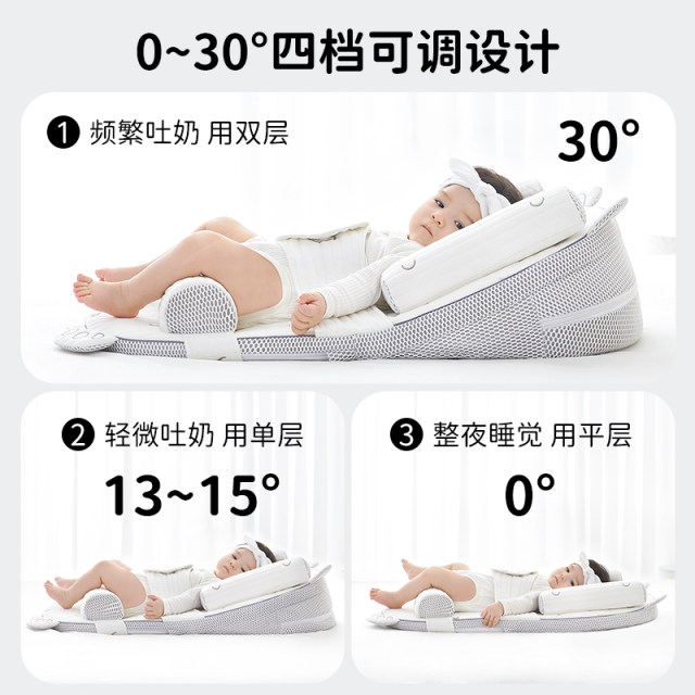 Slope pillow baby anti-spraying lying sleeping artifact breastfeeding ...
