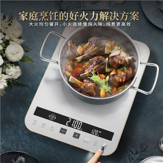 Titanium ancient dot pattern panel hot pot household induction cooker ...