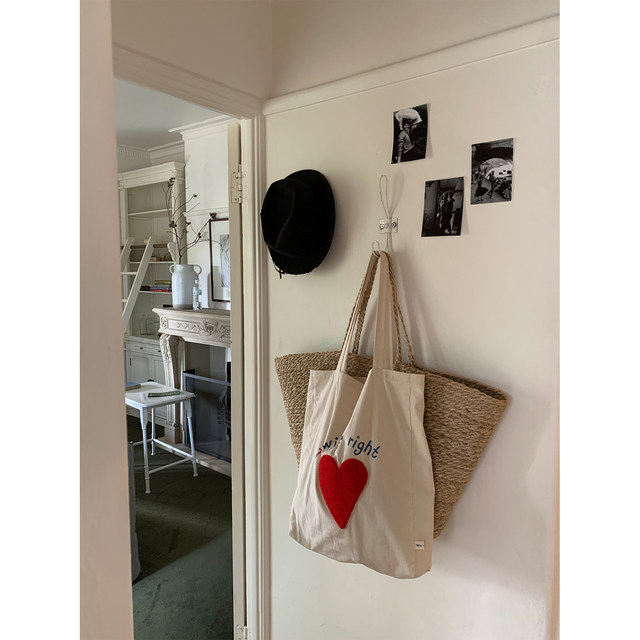 TETU Studio 2024FW exclusive development of love embroidery canvas bags