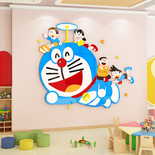 Doraemon wall stickers three-dimensional children's room wall ...