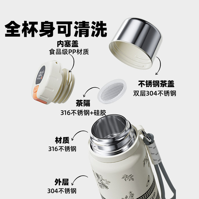 Gardenia Burning Cup Female 2024 New High -value Student Water Cup ...