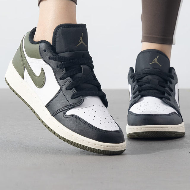 NIKE Nike big kids AIR JORDAN 1 retro low-top all-match sports ...