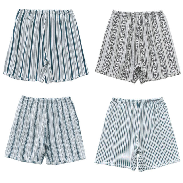 4 pairs of boxer briefs for middle-aged and elderly men, striped pants ...