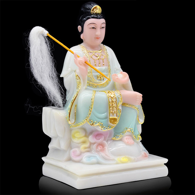 White marble statue of the Earth Mother Empress, solid Earth Mother ...