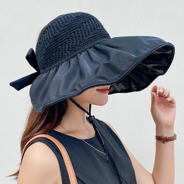 Hat girl summer UV sunscreen cap anti -ultraviolet vinyl empty cap