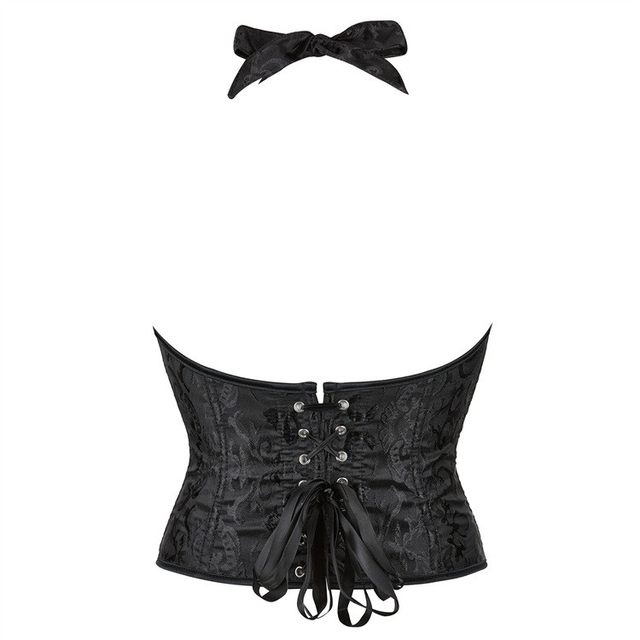 New style halter neck with cup steel bone waist strap palace corset ...