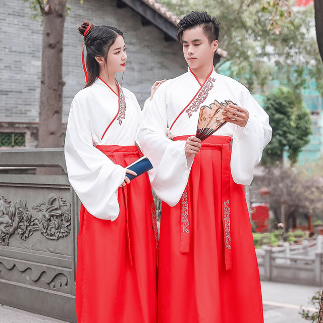 Men and Women's Hanfu Couple Cosmetic Cosmetic Chinese Wind Service ...