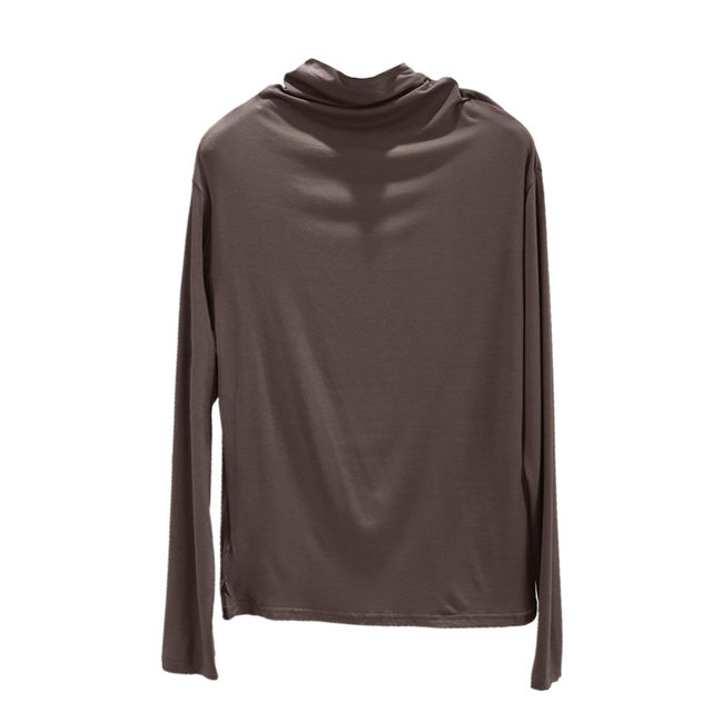 Modal's half -high -necked bottom shirt female spring and autumn thin ...