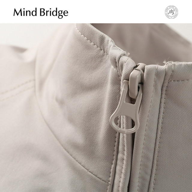 Mind Bridge Men's Simple Stand Collar Solid Color Jacket 2025 Spring ...