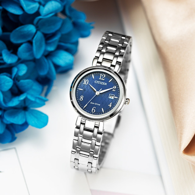 Citizen Eco-Drive Small Dial Grid Pattern Elegant Temperament Casual ...