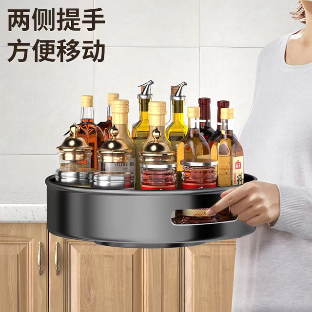 Kitchen rotatable condiment rack for household countertops special ...