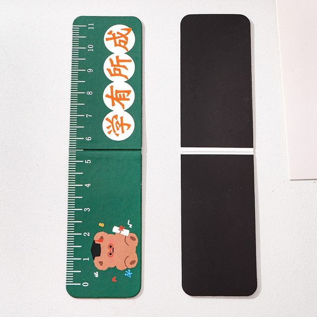 Cartoon magnetic ruler bookmark students creative folding magnet ...