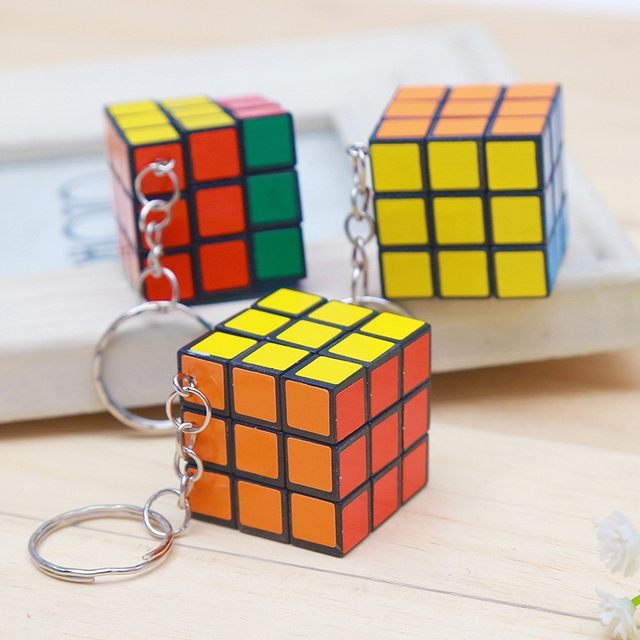 Intellectual game Rubik's Cube keychain Source of the Source of the ...