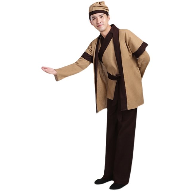 Ancient civilians' Hanfu Old Coarse Clothing Teahouse Store Waiter ...
