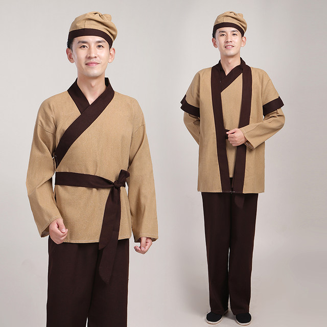 Ancient civilians' Hanfu Old Coarse Clothing Teahouse Store Waiter ...