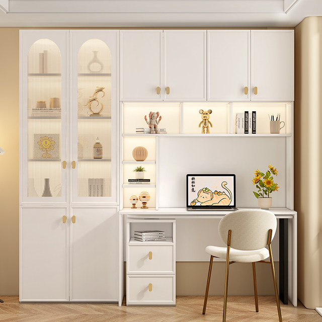 Home student study wardrobe integrated corner bookcase combination ...