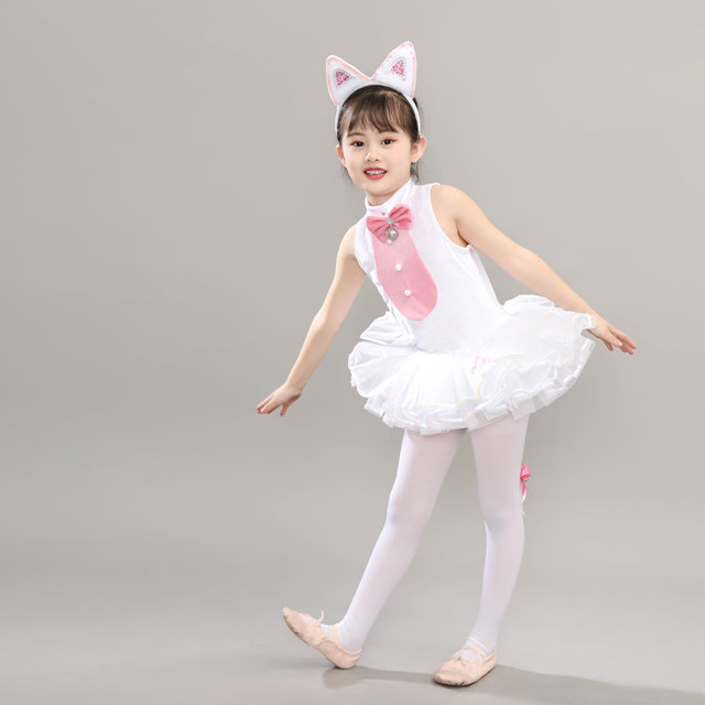 Learn to meow in cat costumes, little cat dance performance costumes ...