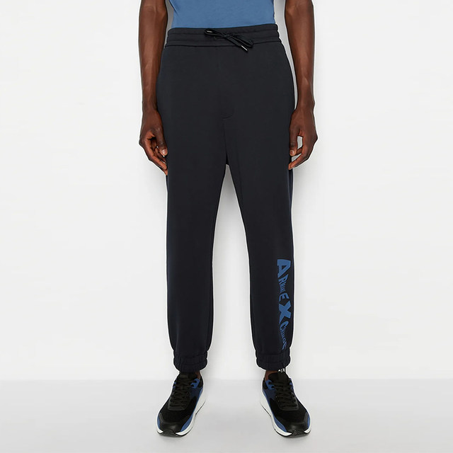 AX Armani Men's logo offset sports casual pants Men's trousers and ...
