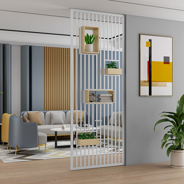 Nordic metal screen partition living room light luxury iron grille ...