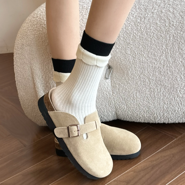 Birkenstock shoes white lace socks for women in spring and autumn ...