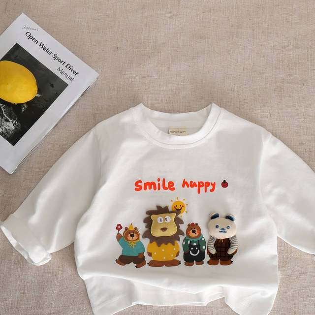 Chenma children's long-sleeved T-shirt 2025 spring style three ...
