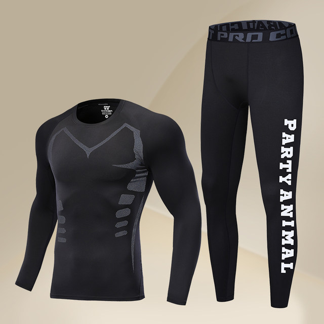 Thermal underwear men's base layer sports tight autumn clothes autumn ...