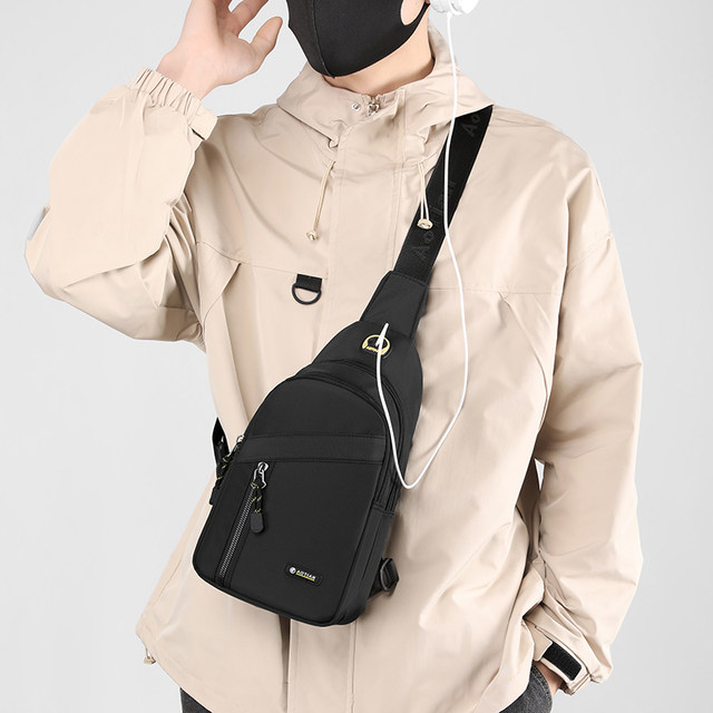 Chest bag men's sports casual chest bag sailing shoulder small backpack ...