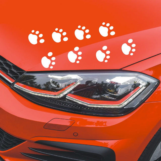 Cat claw printing dog claw printed puppy footprint hood sticker side ...