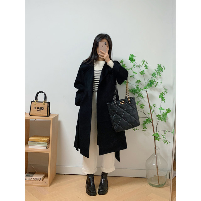 Xijia homemade 90 wool + 10 camel hair small double-sided wool full ...