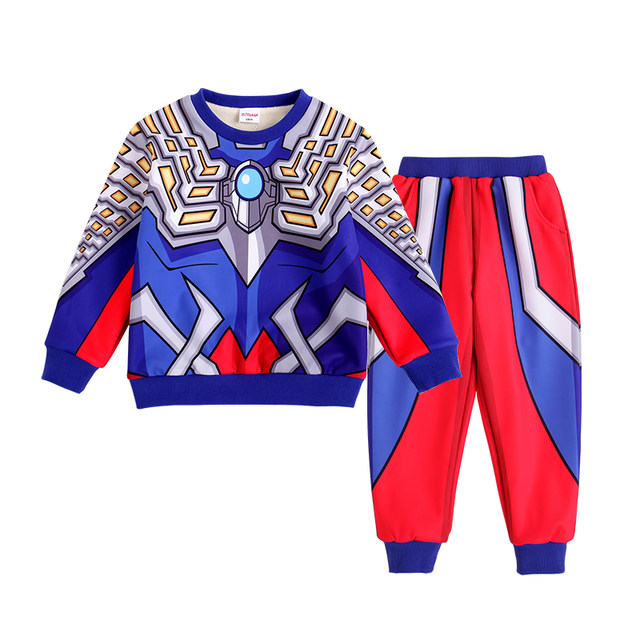 Ultraman Clothes Winter Boys Suit 2024 Autumn and Winter New Plus ...