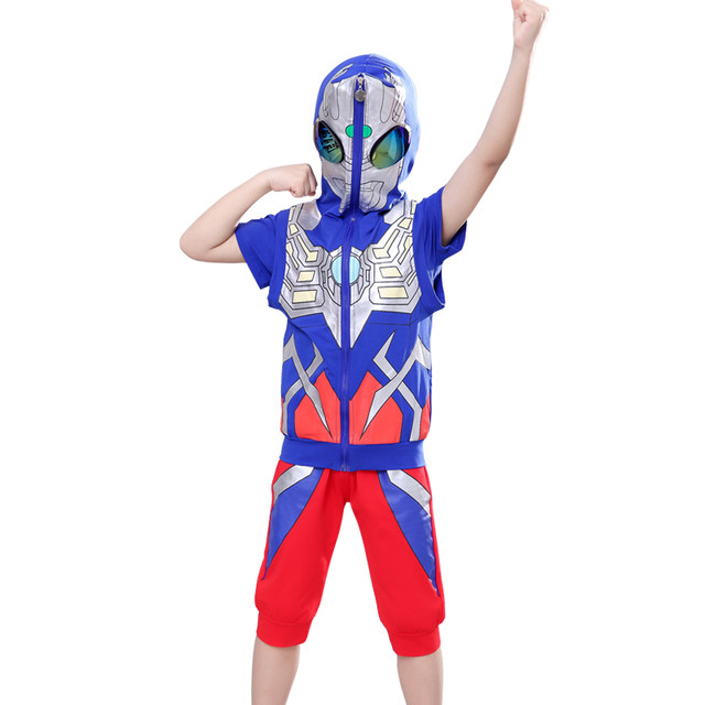 Ultraman Clothes Boys Summer Suit Set Three-Piece Set Trendy Kids Boys ...
