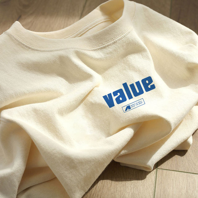 American high street retro pure cotton short-sleeved T-shirt women's ...