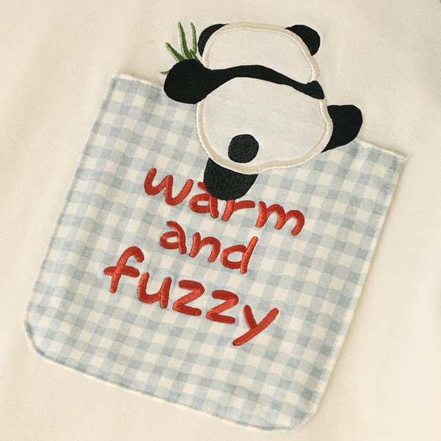Pajamas for Women Spring and Autumn Soft Cotton Panda Pullover Suit ...
