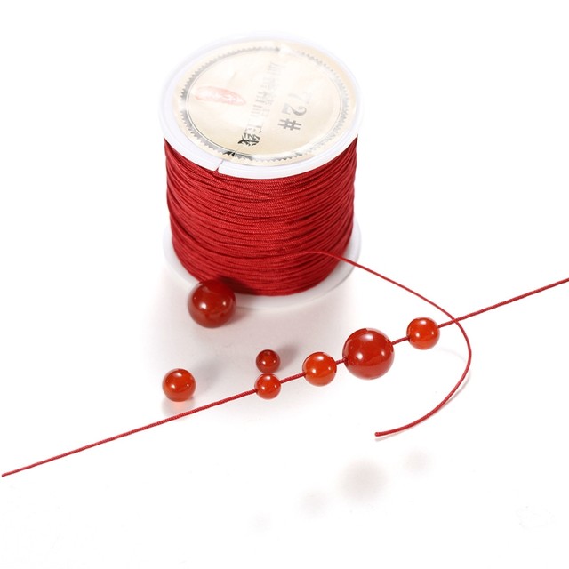 No. 72 jade line bracelet weaving rope beaded red wire DIY handmade ...
