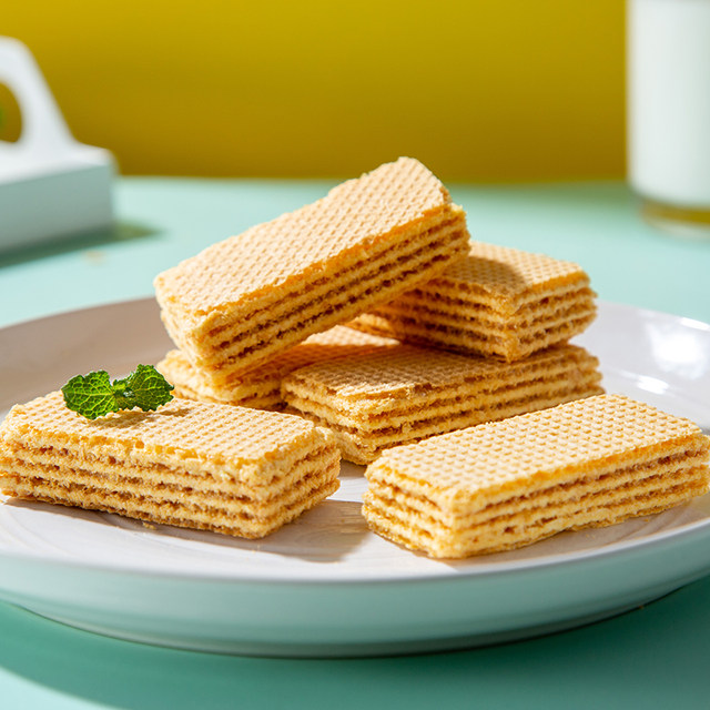 Sucrose-free coarse grain corn wafer biscuits Internet celebrity ...