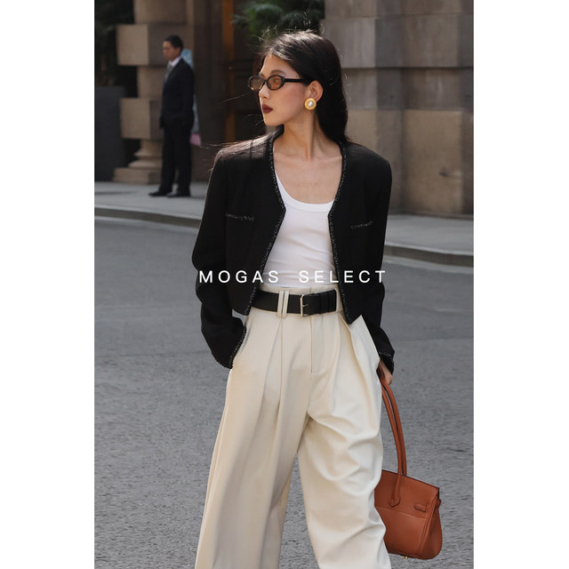 Mogas modern fragrance classic jacquard color texture simple shoulder ...