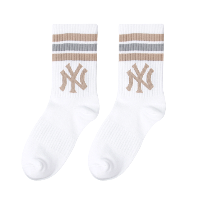 Korean authentic MLB socks for men and women for all seasons, printed ...